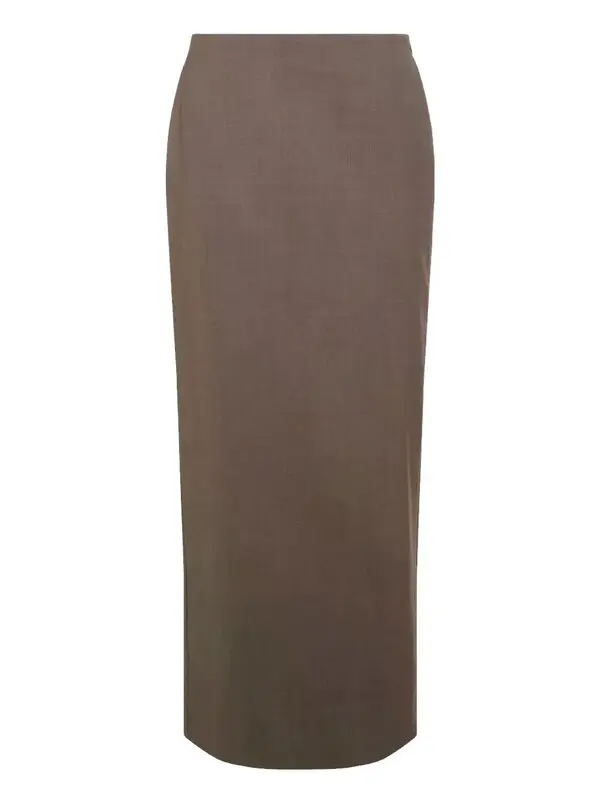 Brunello Cucinelli Pencil Maxi Skirt - Brown