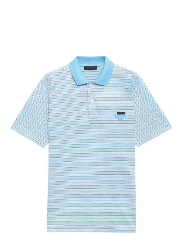 Prada Cotton Polo Shirt - Blue