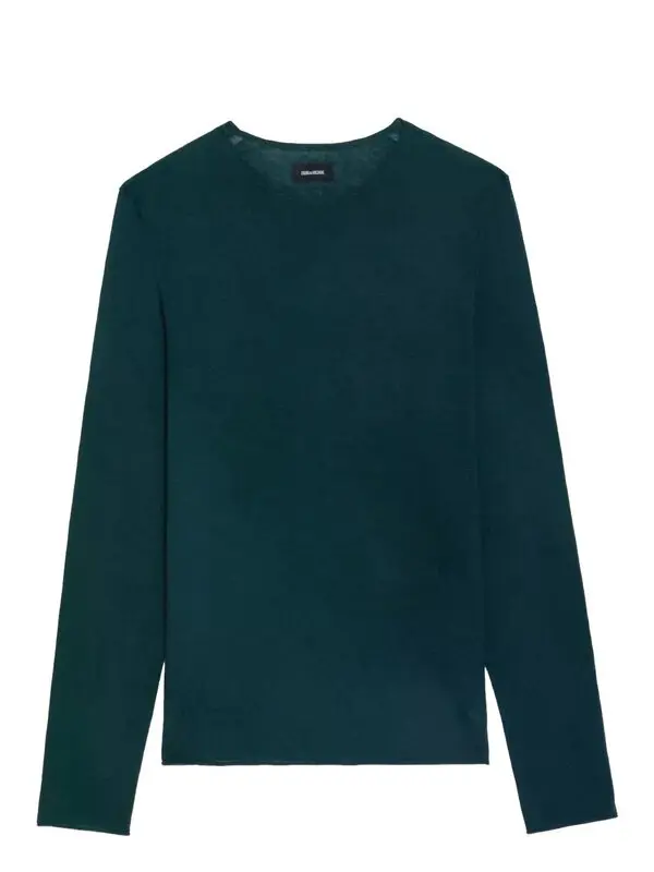 Zadig&Voltaire Raw-edge Crew-neck Sweater - Green