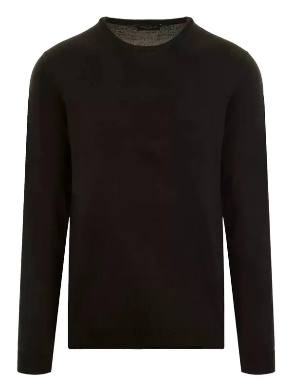 ROBERTO COLLINA Merino Crew-neck Sweater - Black