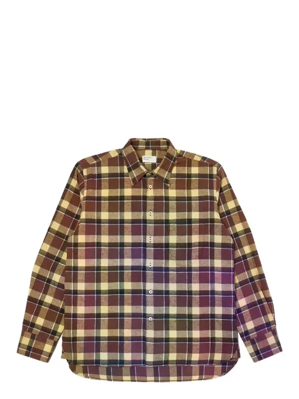 Universal Works Check Button-down Shirt - Yellow