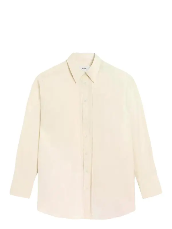 Ami Raw-edge Poplin Shirt - Neutrals