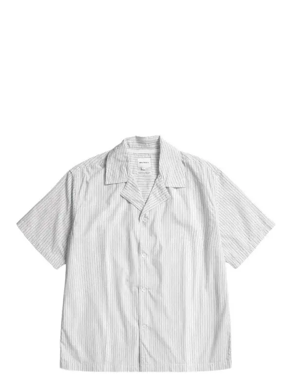 Norse Projects Striped Short-sleeve Shirt - White