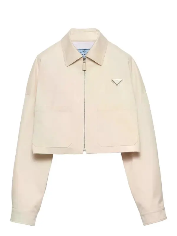 Prada Triangle-logo Jacket - Neutrals