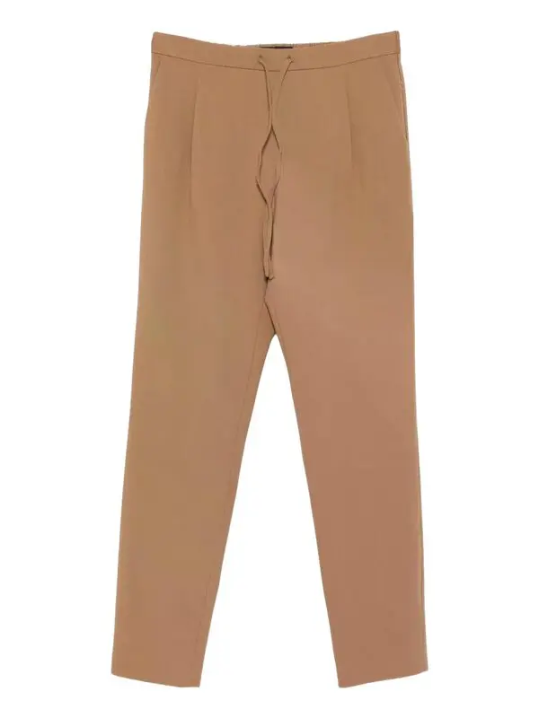 Fabiana Filippi Pleated Drawstring Trousers - Brown