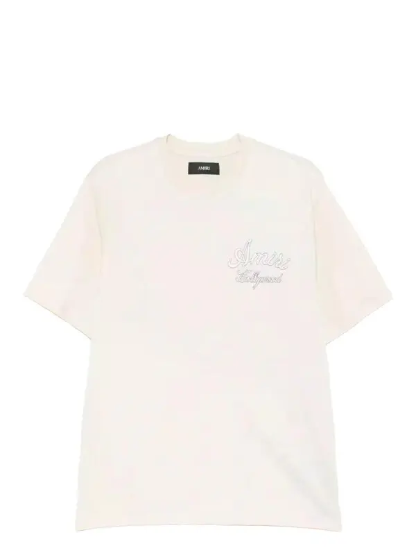 Amiri Embroidered Logo T-shirt - Neutrals