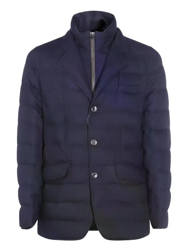 Herno Quilted Layered Blazer - Blue