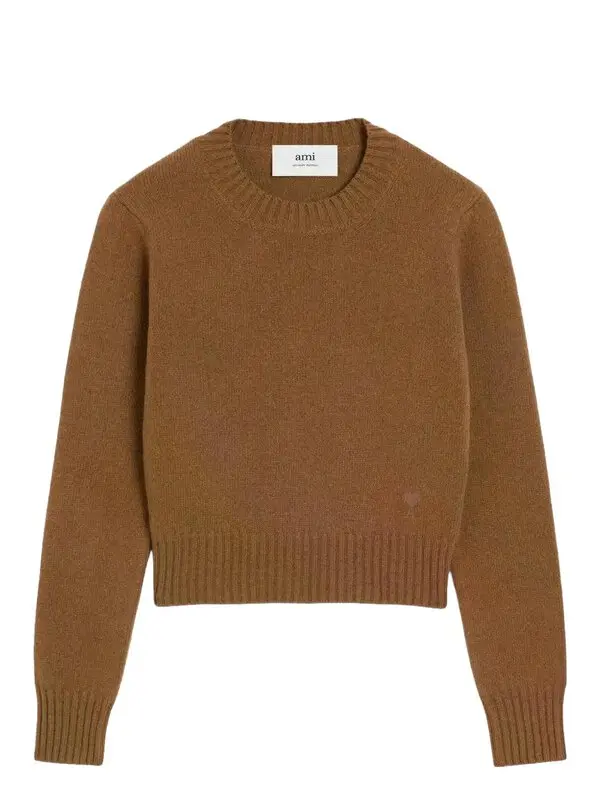 Ami De Coeur Crew-neck Cashmere Sweater - Brown