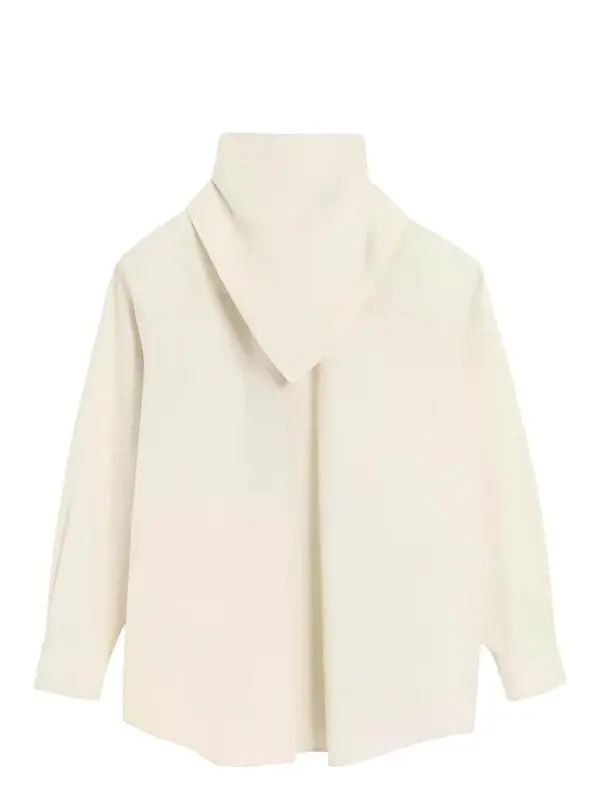 Ami Long-sleeved Bandana Cotton Blouse - Neutrals