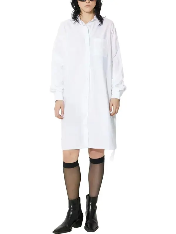 Fiorucci Angels-embroidered Midi Shirt Dress - White