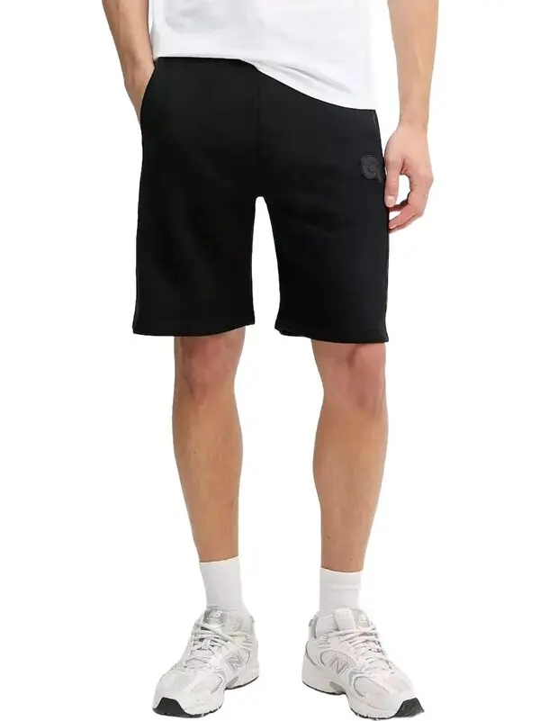 Karl Lagerfeld Logo-detail Panelled Shorts - Black
