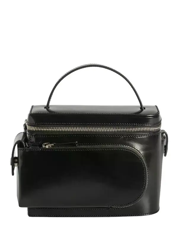 MERRYL TIELMAN Esther Zip-pocket Leather Bag - Black