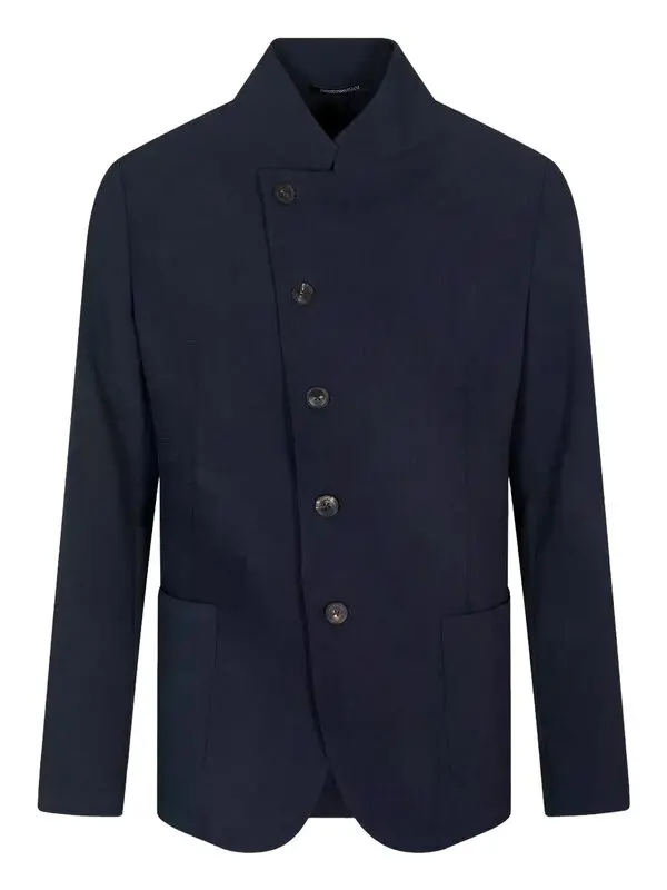 Emporio Armani Single-breasted Blazer - Blue