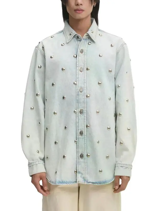 Fiorucci Studded Denim Shirt - Blue