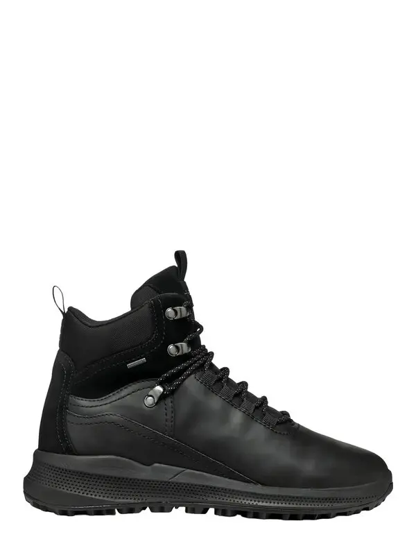 Geox Lace-up Leather Boots - Black