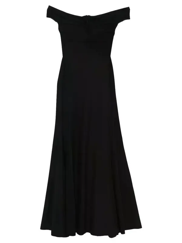 Chiara Boni La Petite Robe Off-shoulder Flared Midi Dress - Black