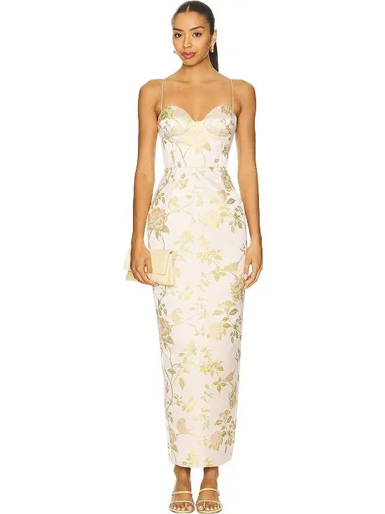 SAU LEE Marielle Floral Dress - Blush