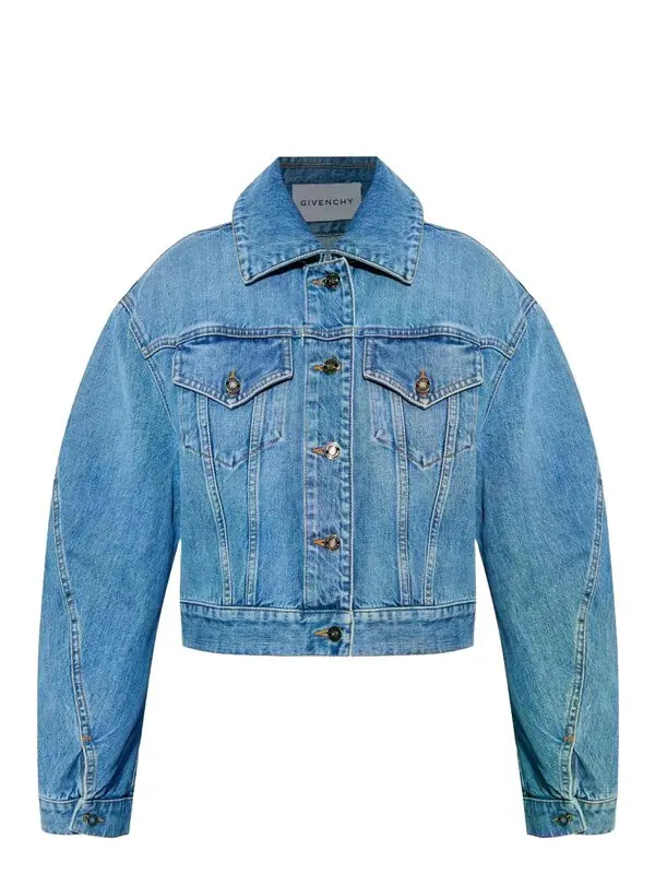 Givenchy Puffed-sleeve Denim Jacket - Blue