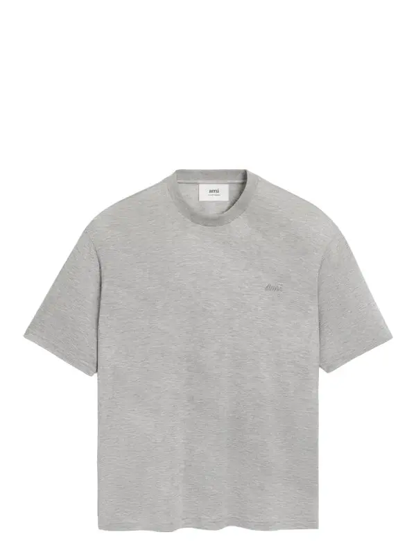 Ami Cotton Short-sleeve T-shirt - Grey