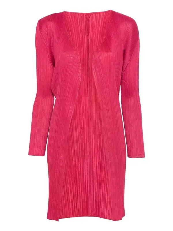 Issey Miyake Pleated Cardigan - Pink