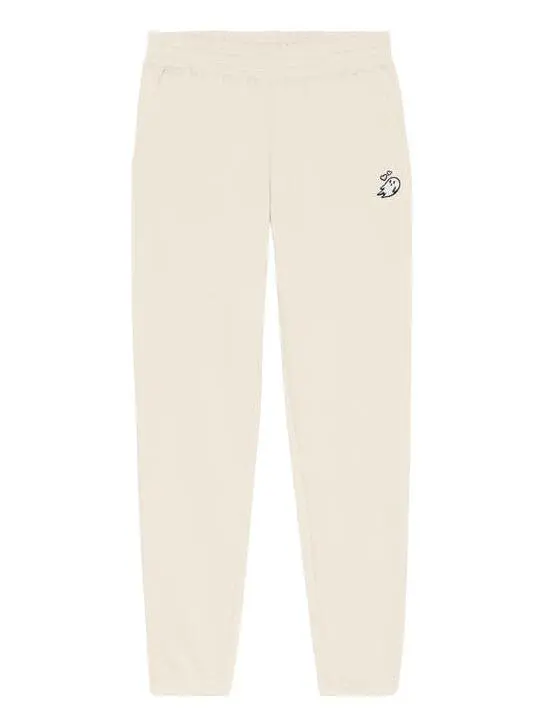 DALIX Heartly Ghost Heavyweight Fleece Sweatpants - Bone