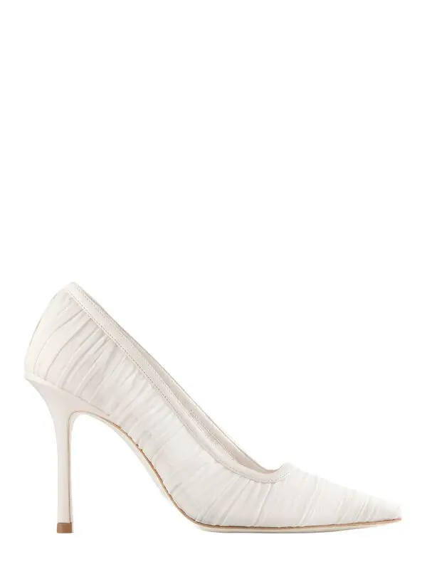 JIMMY CHOO Lotta 100 Tulle Pumps - Ivory