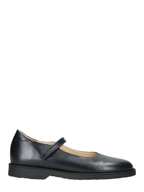 PAPOUELLI Leather Emilia Shoes - Navy