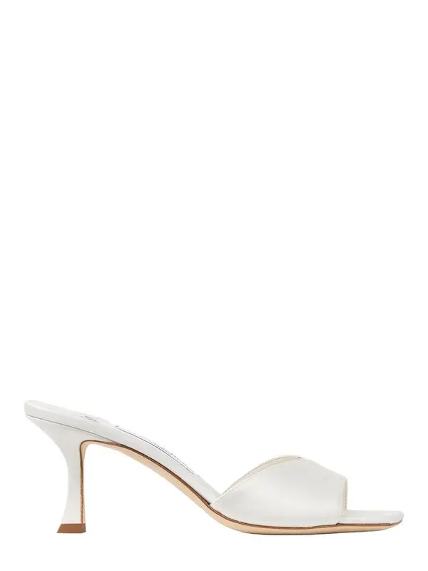JIMMY CHOO Skye 70 Satin Mules - Ivory