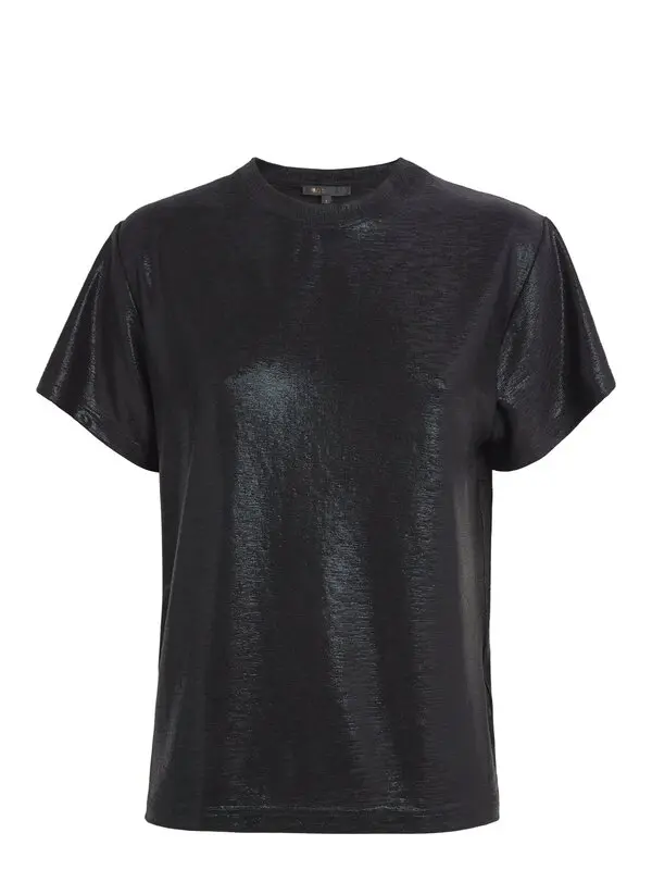 Maje Metallic Jersey T-shirt - Black
