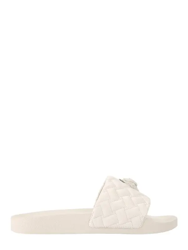 Kurt Geiger Quilted Meena Eagle Slides - Beige