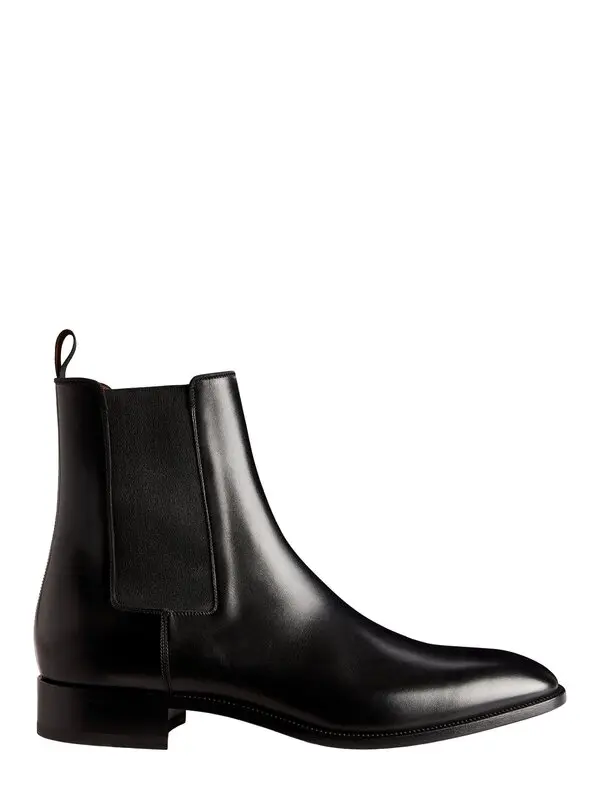 CHRISTIAN LOUBOUTIN Samson Leather Chelsea Boots - Black