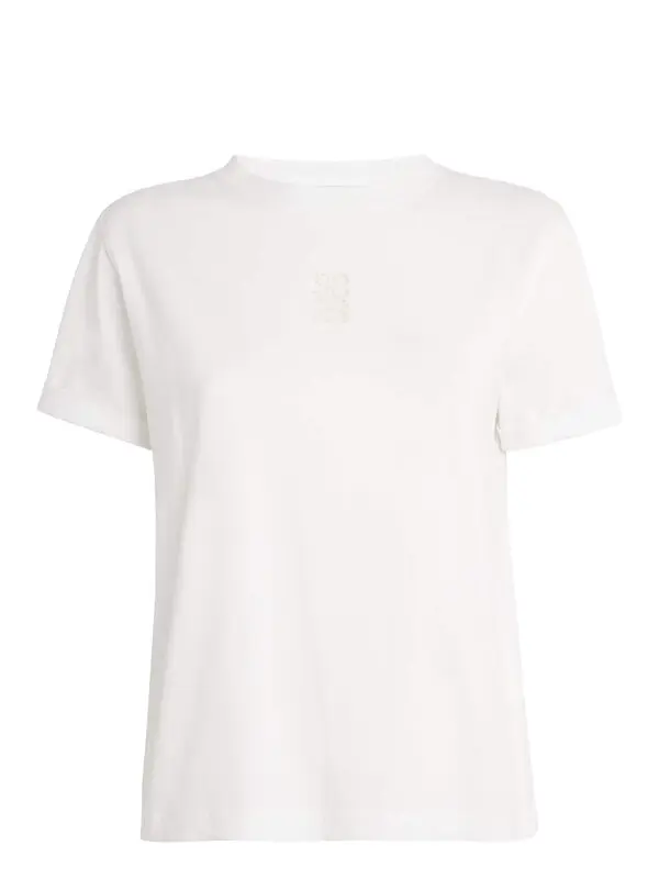 Sandro Cotton Monogram T-shirt - Beige