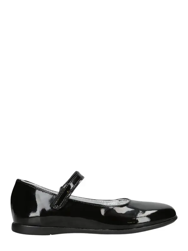 PAPOUELLI Evie Patent Leather Mary Jane Flats - Black