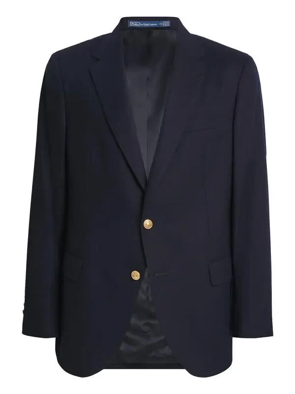 Polo Ralph Lauren Wool Doeskin Single-breasted Blazer - Navy