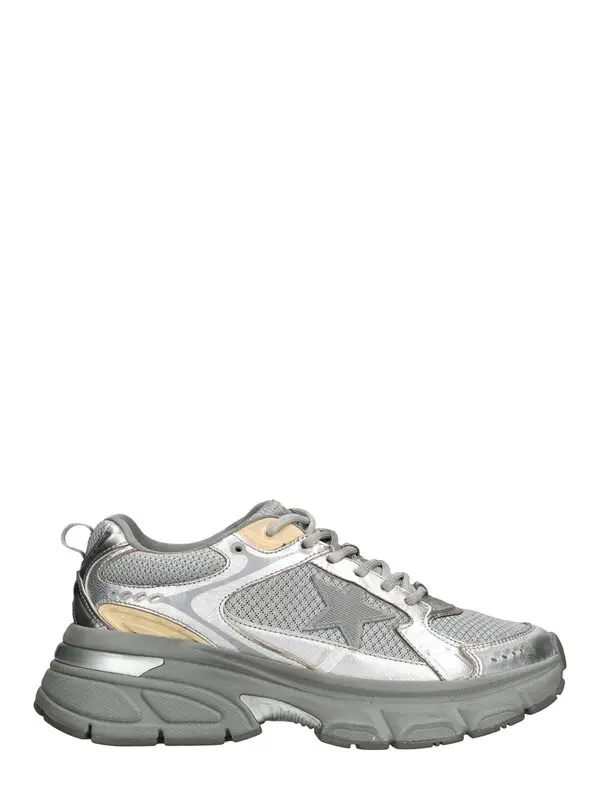 GOLDEN GOOSE Leather Lightstar Low-top Sneakers - Silver