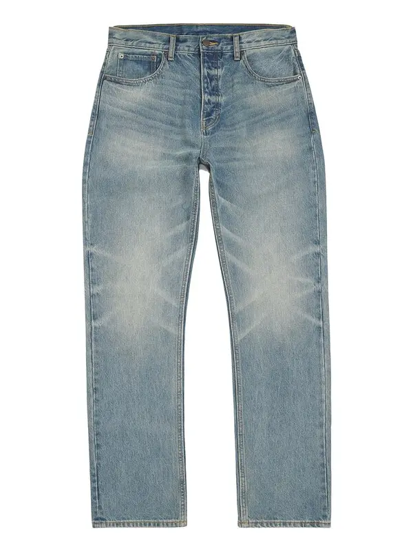 Fear Of God Distressed Straight Jeans - Blue