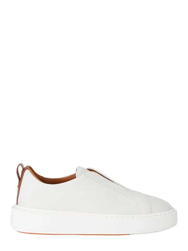 Santoni Leather Victory Sneakers - White