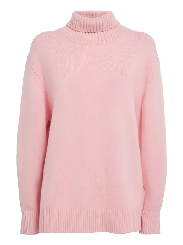 Maje Wool-blend Rollneck Sweater - Pink