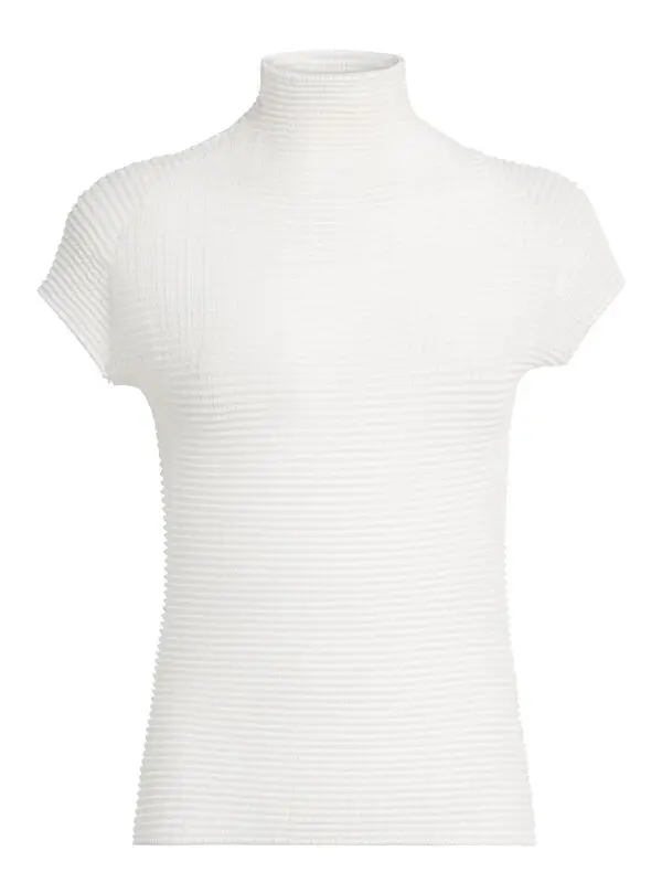 Issey Miyake Wooly Pleats Top - White