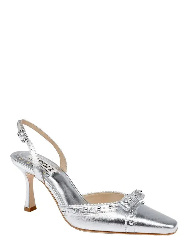 Badgley Mischka Gizelle Slingback Pump - Silver Leather