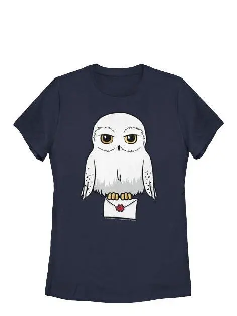 HARRY POTTER Hedwig Graphic T-shirt - Navy Blue