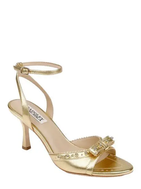 Badgley Mischka Giuliana Ankle Strap Sandal - Gold Leather