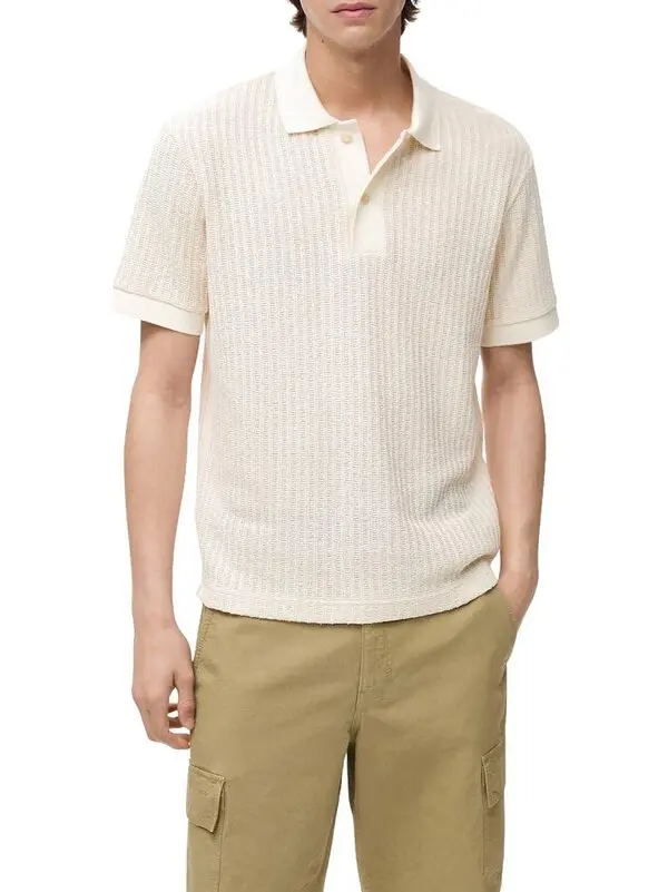 Mango Rib Polo - Ivory White
