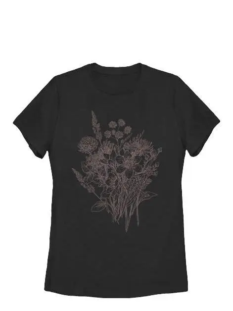 LOST GODS Floral Doodles Graphic T-shirt - Black