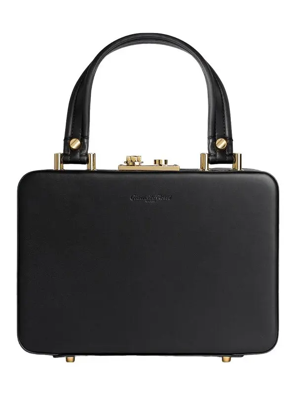 GIANVITO ROSSI Valì Top Handle Bag - Black Leather