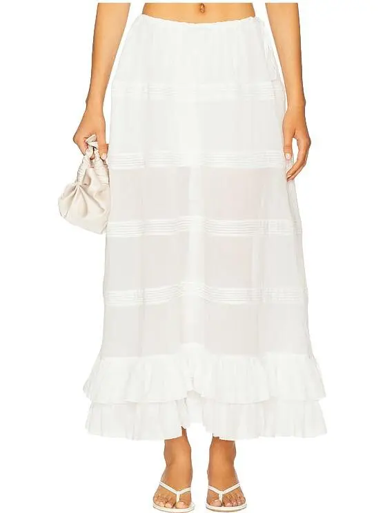 MIRROR PALAIS Mirage Bustle Skirt - White Rose