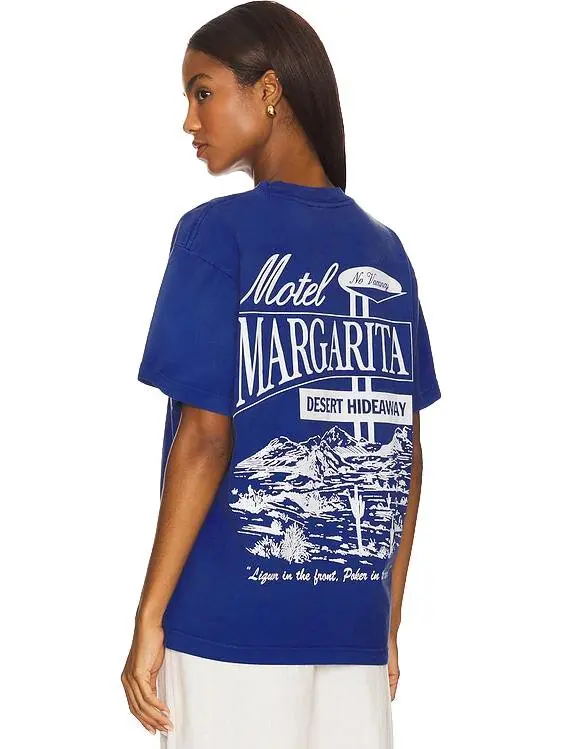 MOTEL MARGARITA Hideaway Tee - Cobalt Blue