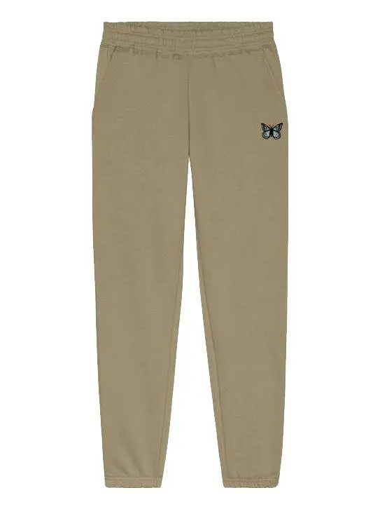DALIX Butterfly Heavyweight Fleece Sweatpants - Beige