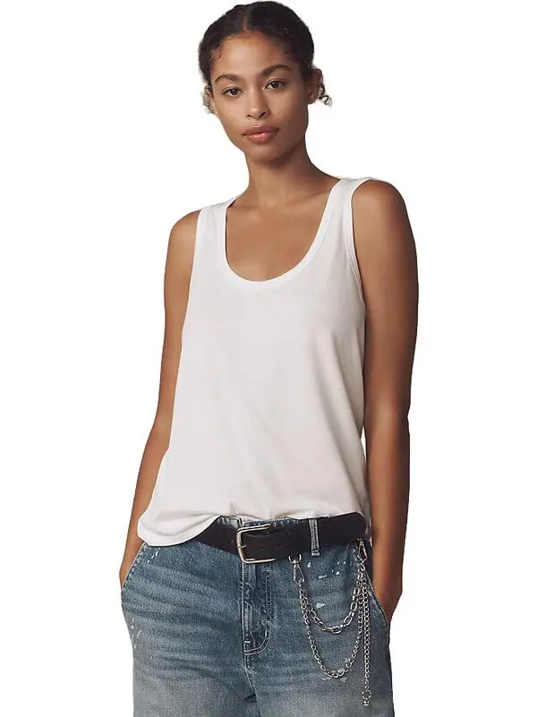 Anthropologie Easy Scoop Tank Top - Vanilla