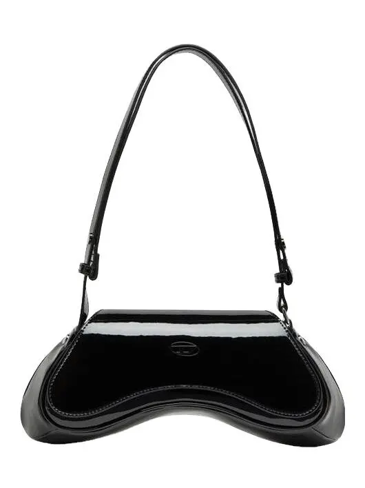 DIESEL® Play Faux Leather Shoulder Bag - Black